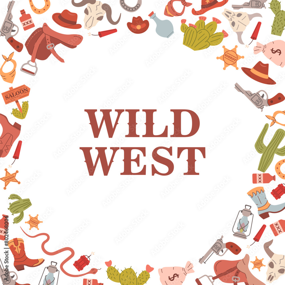 Round frame.Gun revolver. Cowboy revolver.Wlid west weapon.Wlid west ...