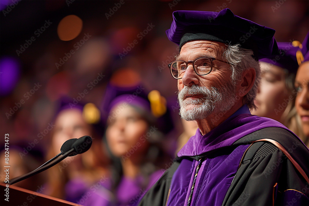 Commencement speaker addressing the graduating class, education and ...
