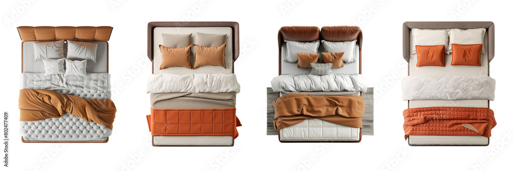 Set of A the best bed advertisement ever, modern mattress and bed ...