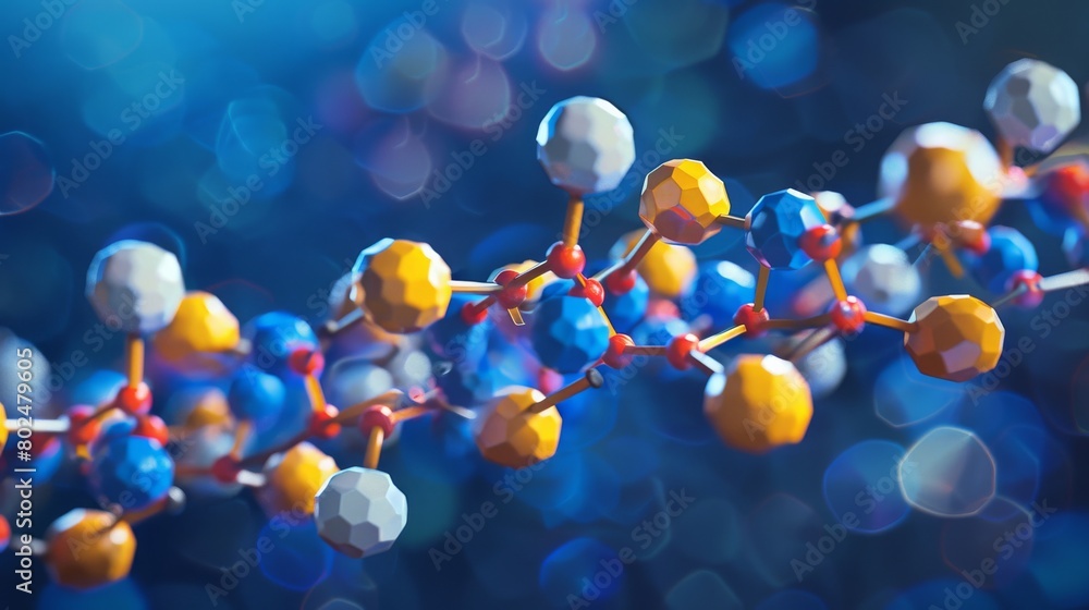 Chlorhexidine disinfectant and antiseptic drug molecule. Molecular ...