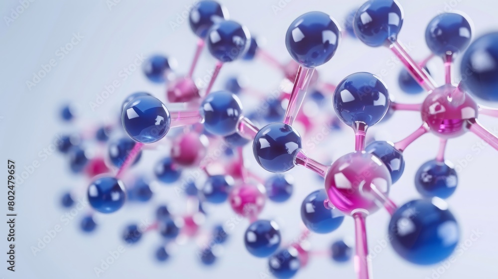 Chlorhexidine disinfectant and antiseptic drug molecule. Molecular ...