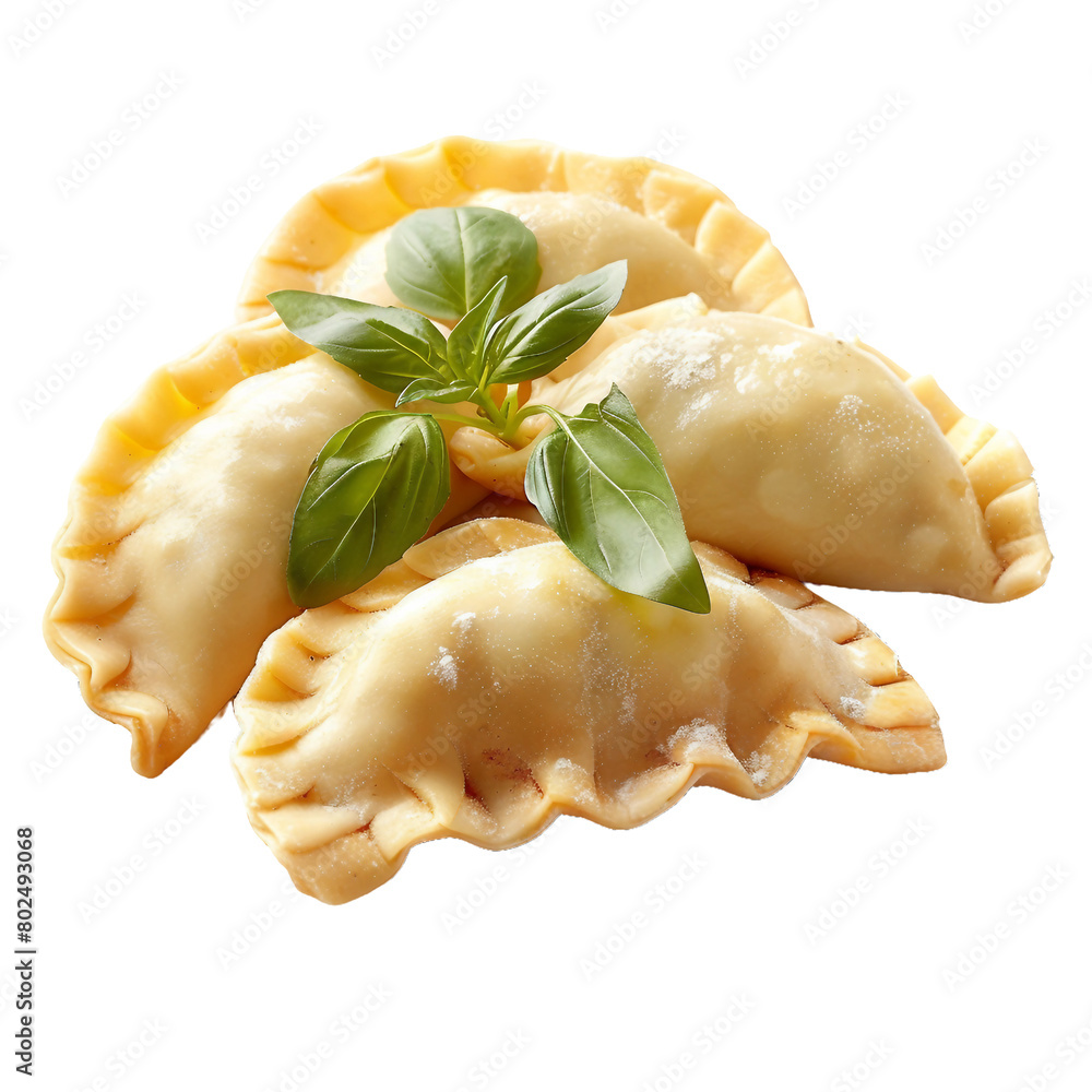 Pierogi, transparent background, isolated image, generative AI Stock ...