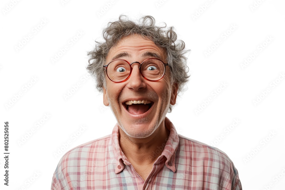 Foto de Overjoyed Male Model Happy Portrait of a Person, White ...