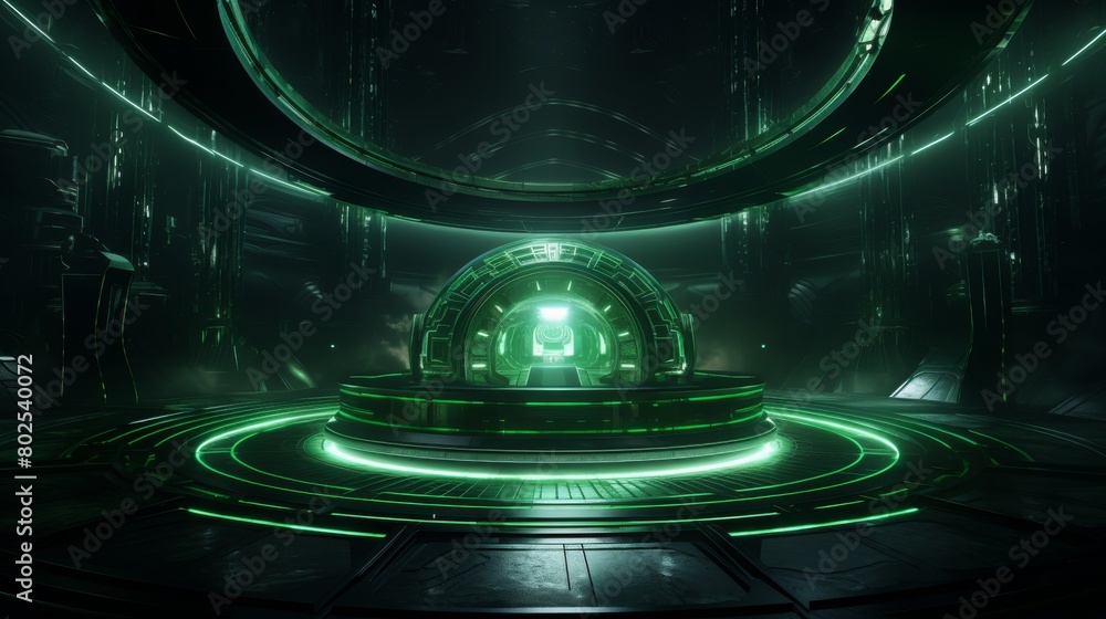 hi tech gaming futuristic sci fi concept stage design, esport ...