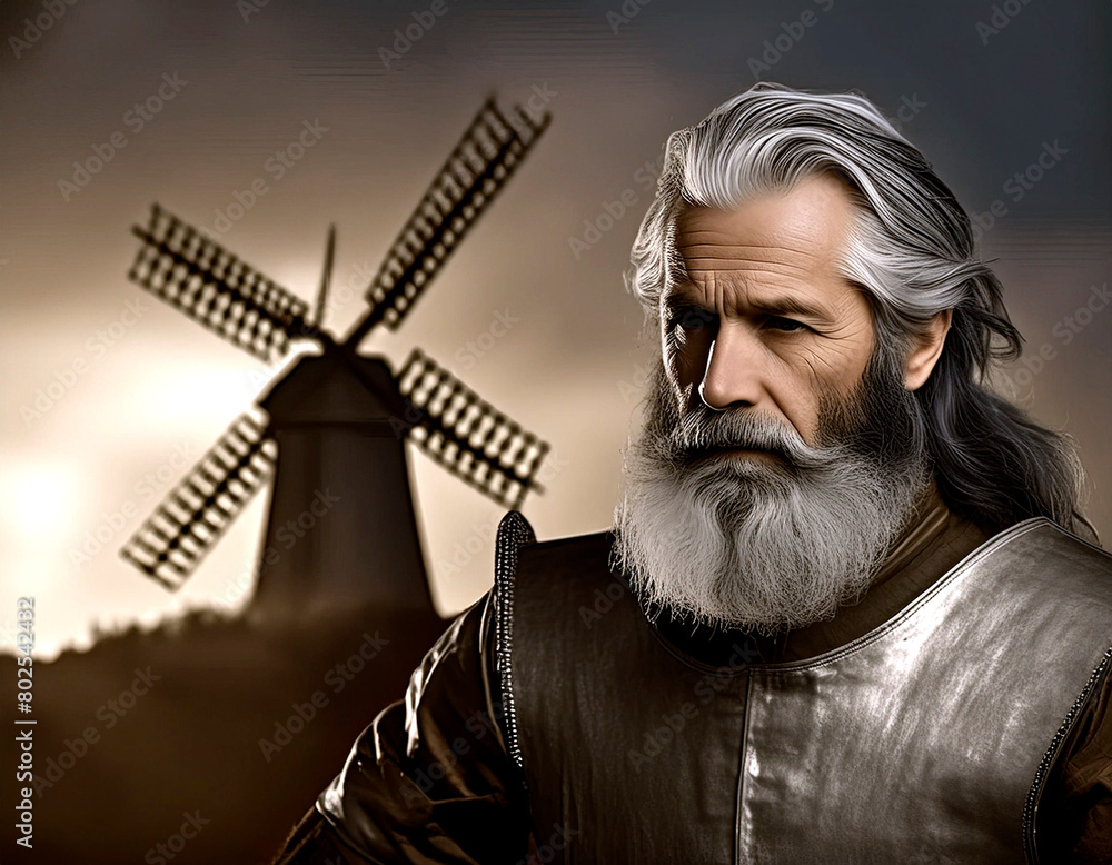rostro del personaje literario de Don Quijote de la Mancha escrito por ...