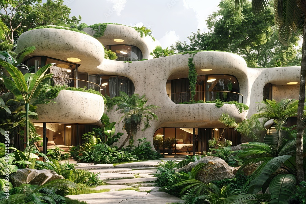 Off-Grid Eco-Friendly Community: Sustainable Living & Architectural ...