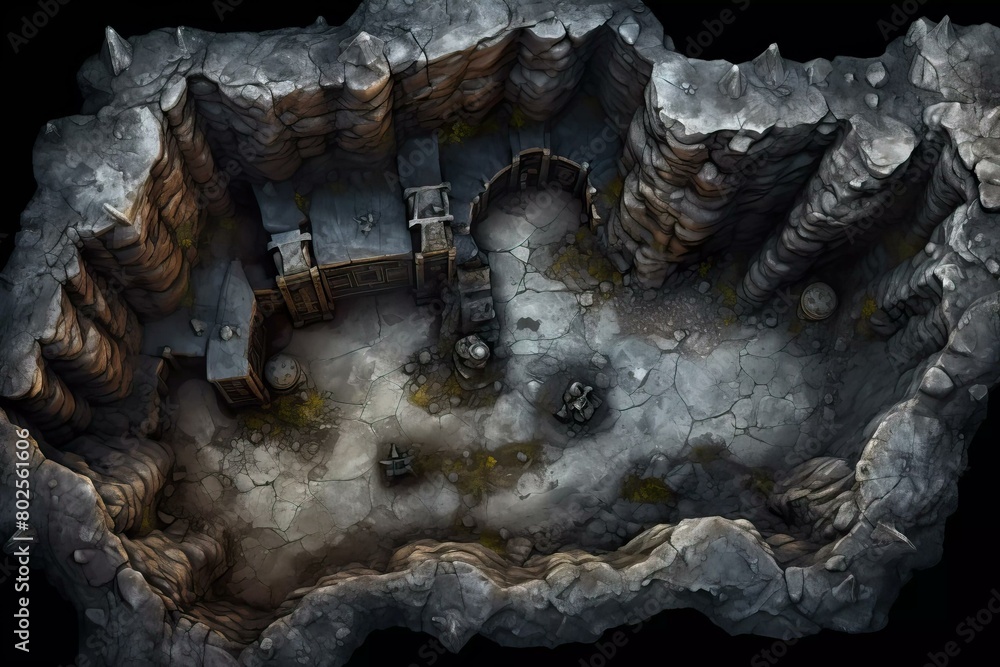 DnD Battlemap cavern, shadow, beast, dark, mysterious, aura ilustración ...