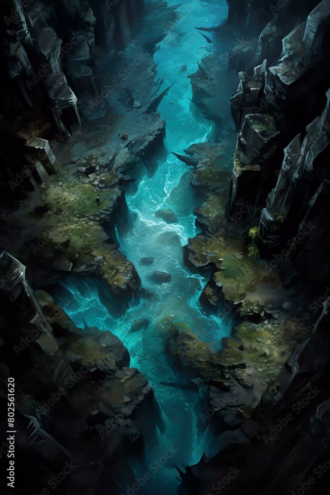 DnD Battlemap cave, mysterious, entrance, island, secluded, cyclops ...