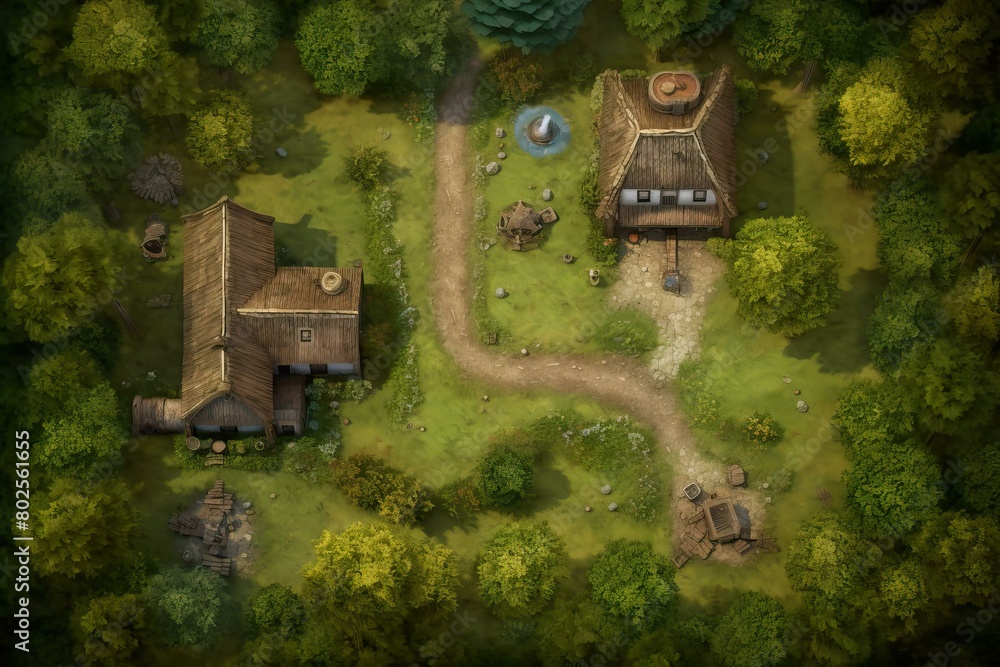 DnD Battlemap farm, feywild, crossing, sita, nature, magical Stock ...
