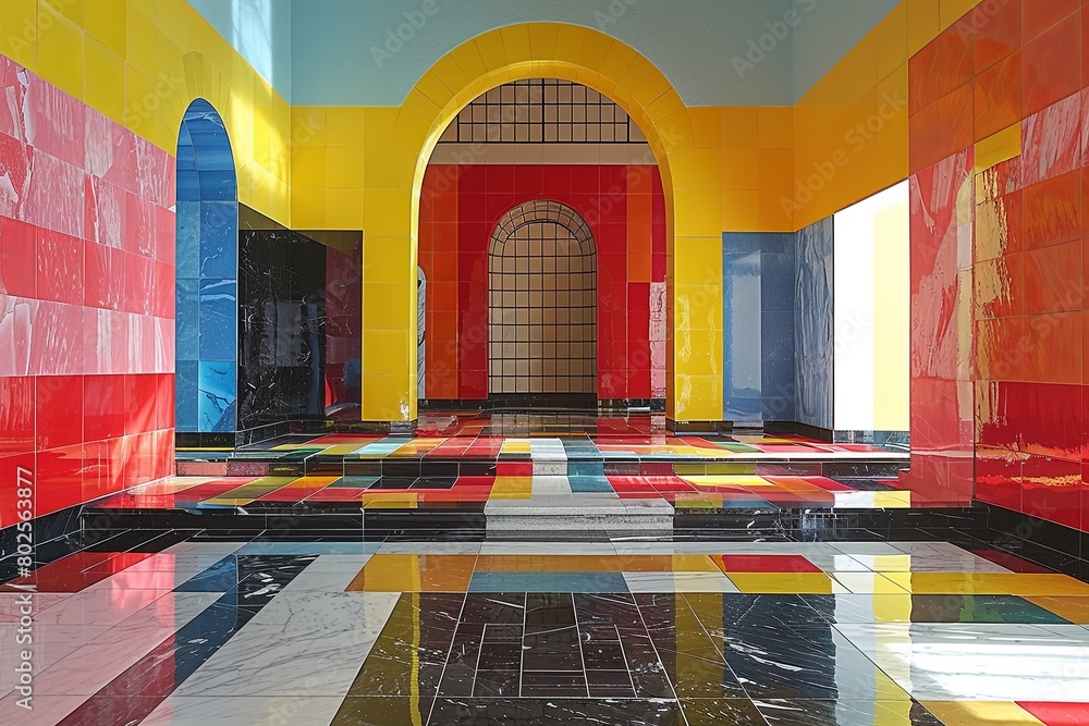 Modular Pixelated Grid: Playful Architectural Fragmentation Stock ...