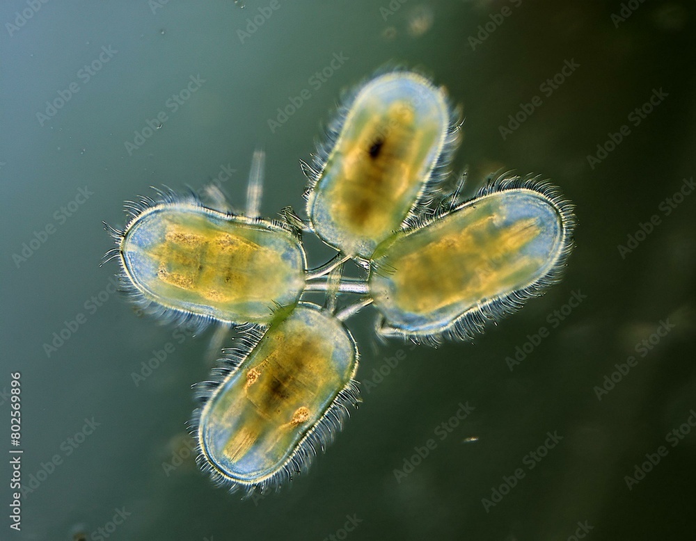 Bacteria under a microscope. 3d rendered illustration of a bacteria ...