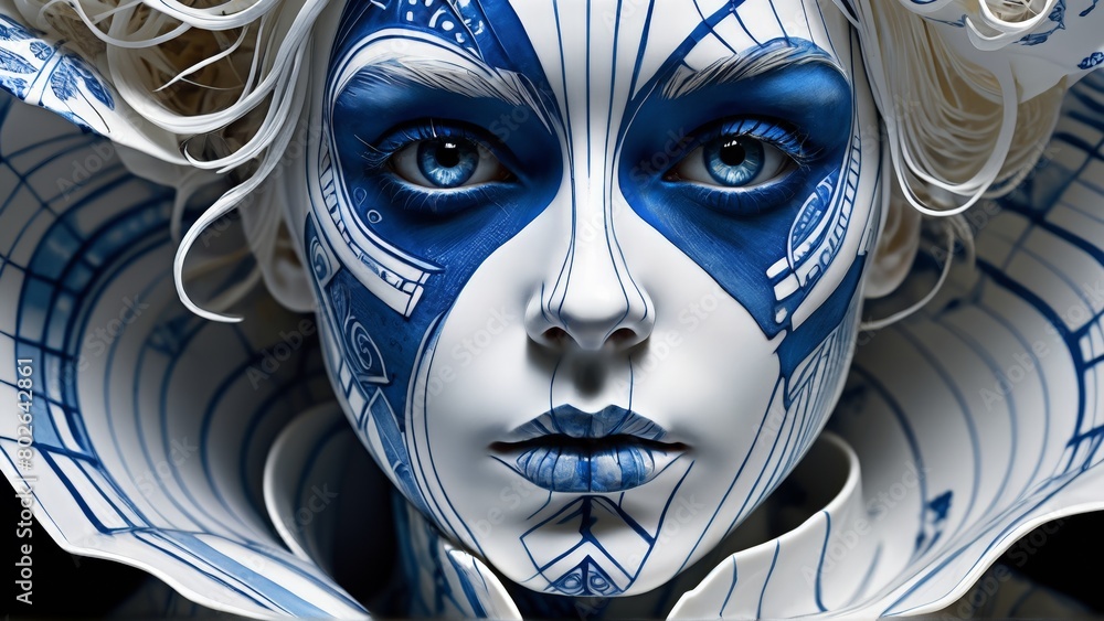 Black mask obscures person's face, hinting at a Halloween costume or a ...