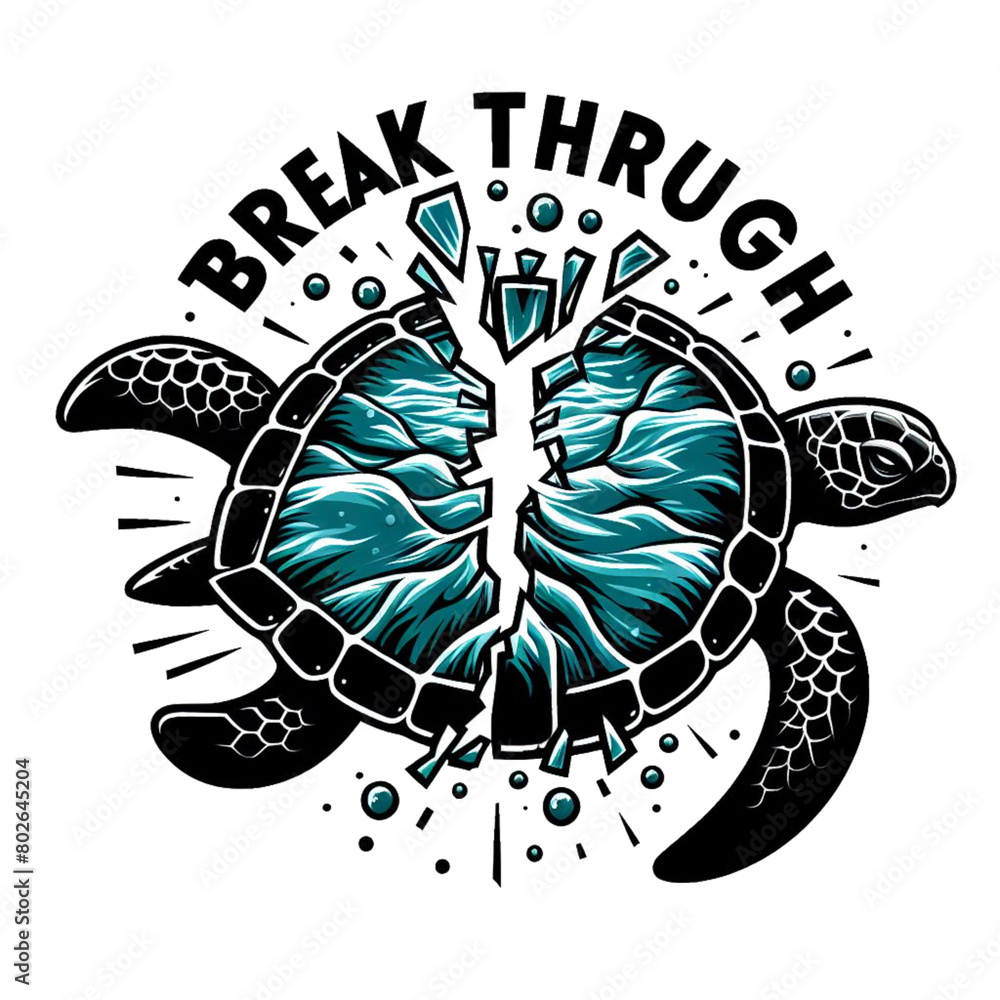 Turtle break through svg, Turtle svg file, Sea Turtle svg, Turtle wall ...