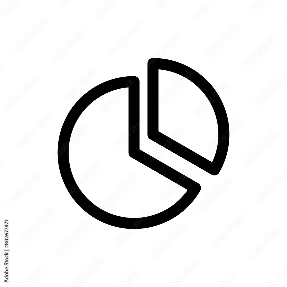 Pie Chart Icon Transparent Background. Finance and Business Symbol Line ...