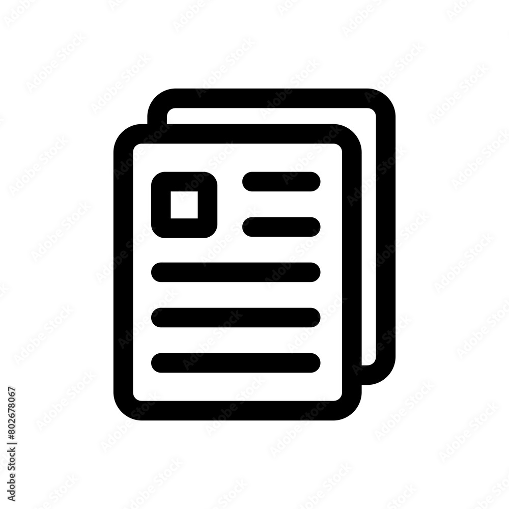 File Icon Transparent Background. Finance and Business Symbol Line ...