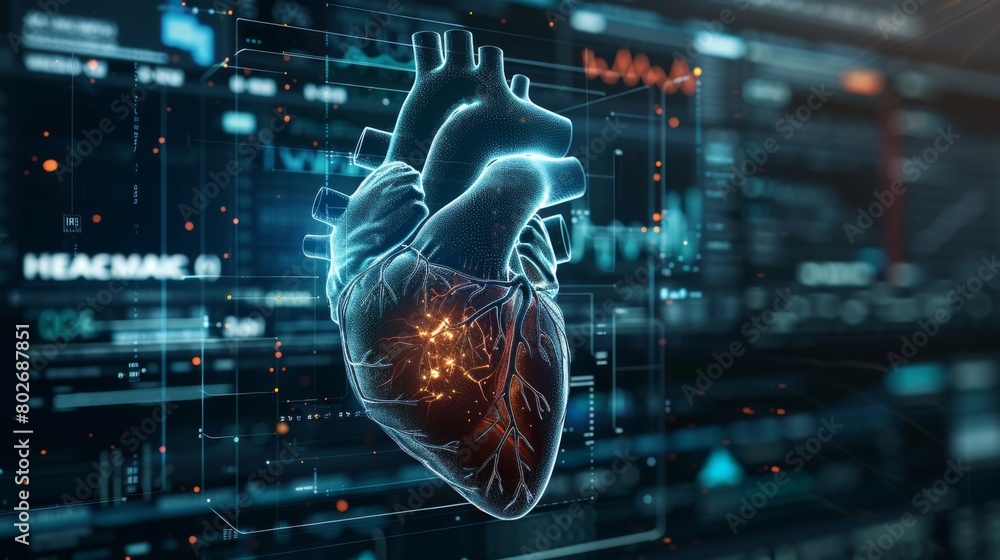 3D rendering image depicting advanced monitoring technologies for ...