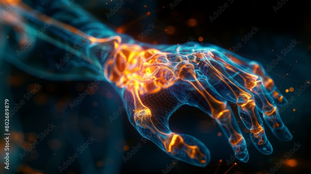 3D rendering image illustrating common injuries to joints, including ...