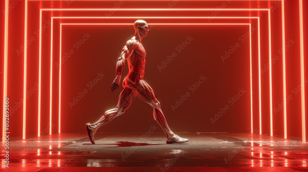 3D rendering image showcasing the importance of muscle balance and ...