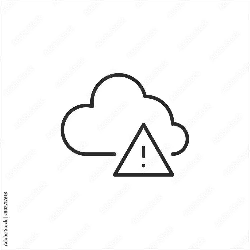 Cloud Error Alert icon. Visual representation of a cloud computing ...