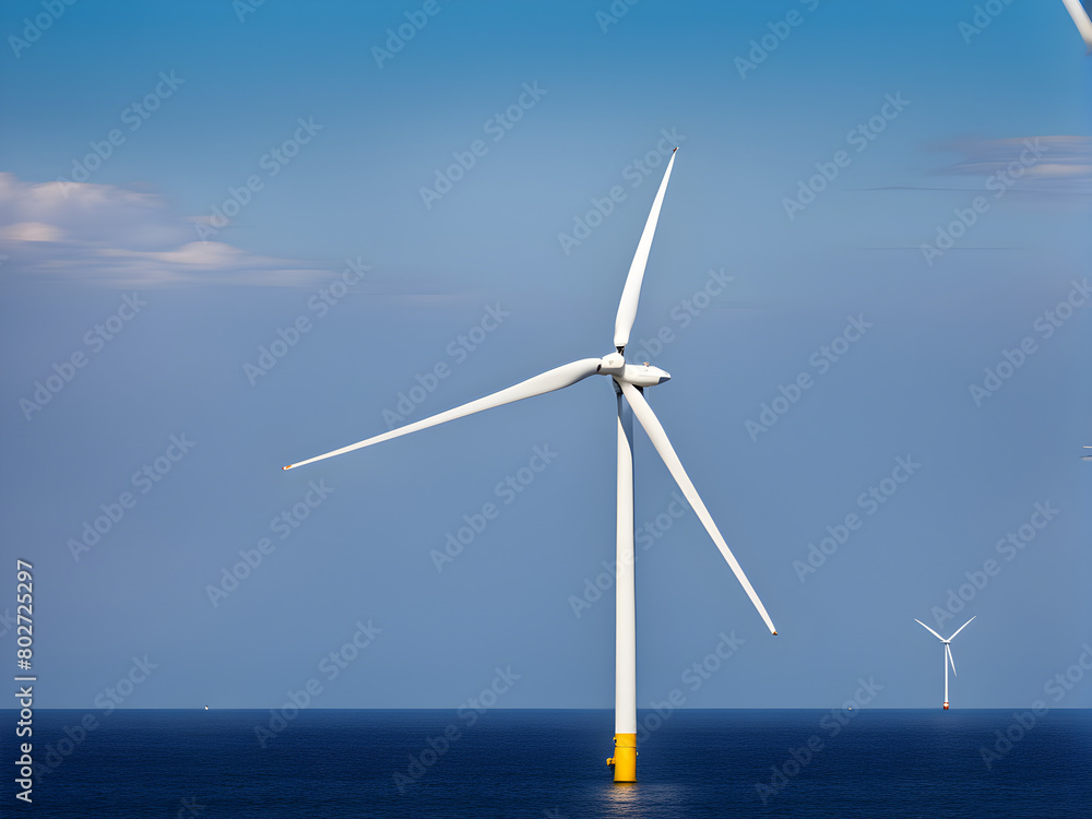 Offshore wind power generation, new energy concepts, wind turbines and ...