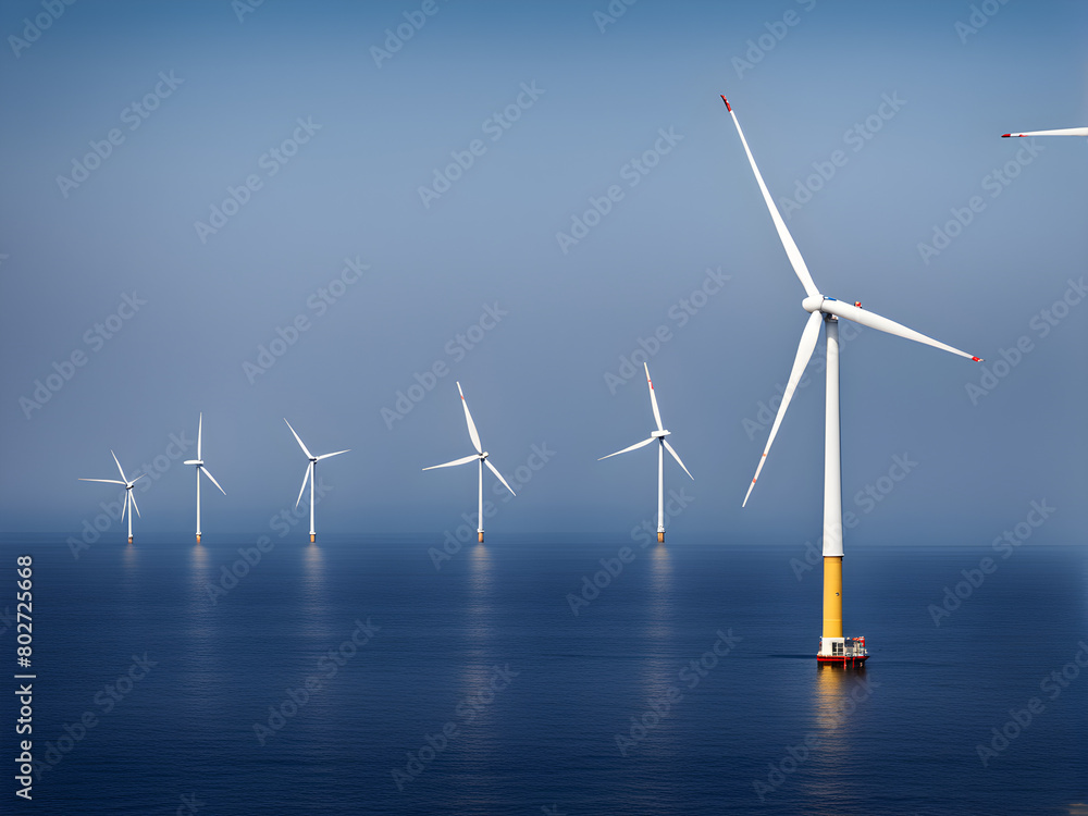 Offshore wind power generation, new energy concepts, wind turbines and ...