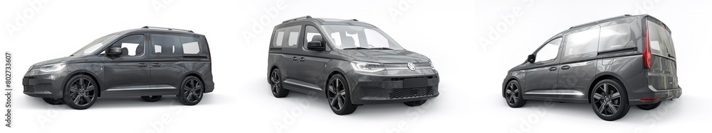 Germany, Berlin. October 24, 2023. Volkswagen Caddy 2022. Set gray ...