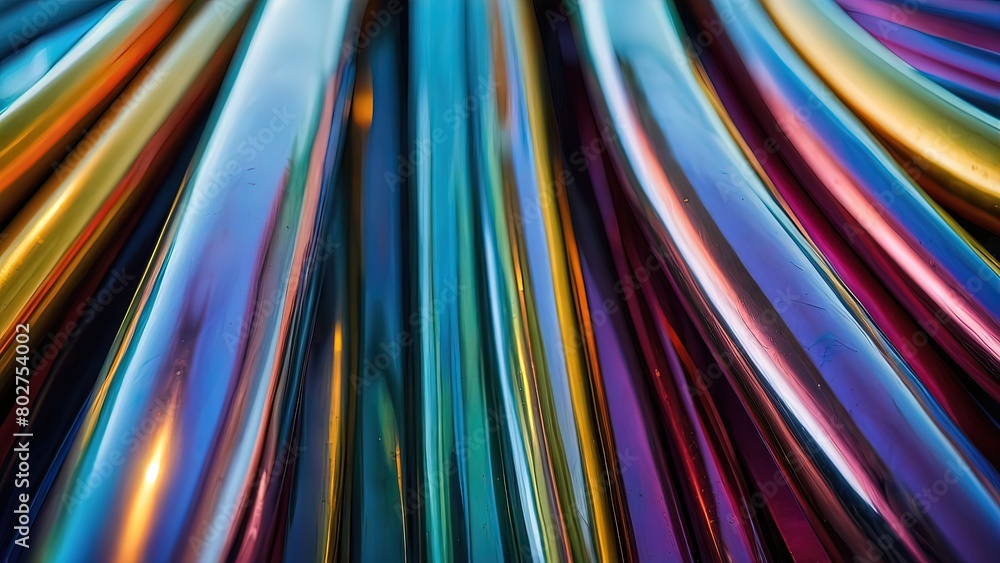 Vibrant Metallic Tubes Wavy Backdrop Design with Dynamic Color and ...