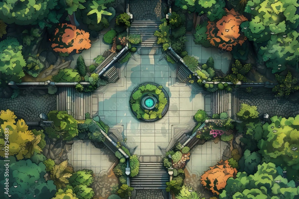 DnD Battlemap crystal, palace, battlemap, detailed, fantasy, gaming ...