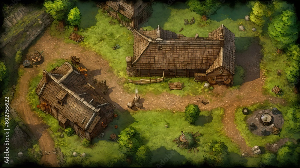 DnD Battlemap Farm of the Goblin Infestation - An eerie farm setting ...