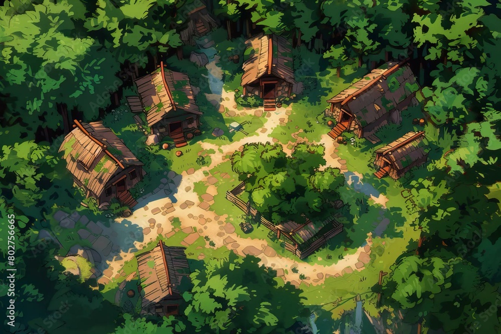 DnD Battlemap Ogre Camp Battlemap: Strategic battleground with rugged ...