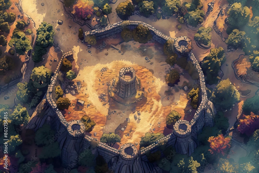 DnD Battlemap Orc Stronghold Battlemap: Basic layout of orc stronghold ...