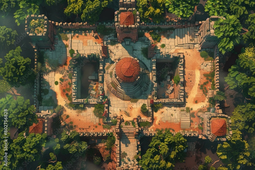 DnD Battlemap Orc Stronghold Battlemap: A detailed map for an epic ...