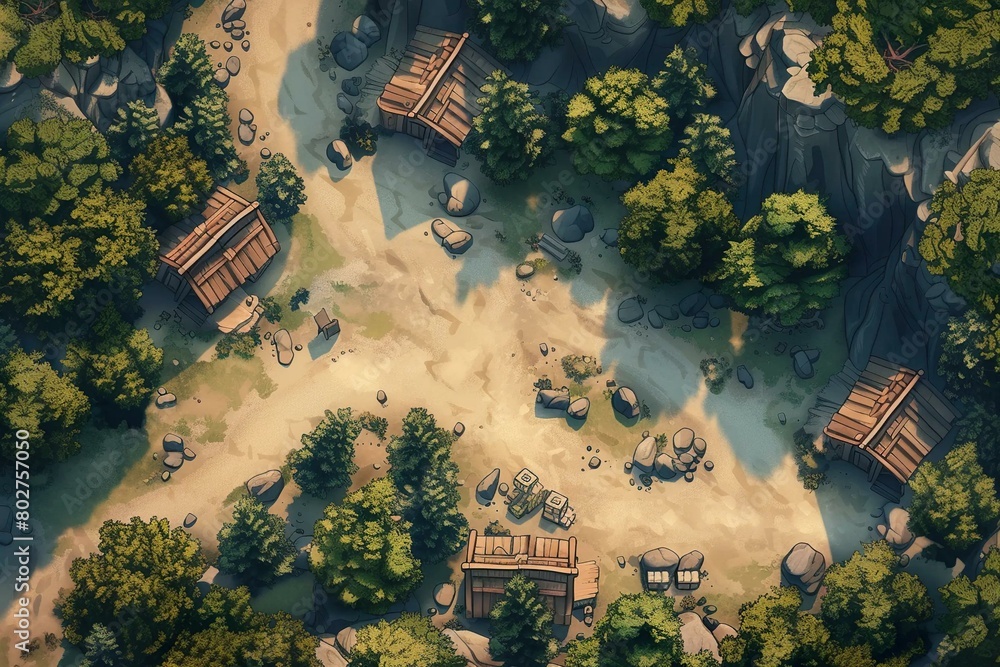 DnD Battlemap Battlemap Style Siege Camp. Captivating detailed map ...