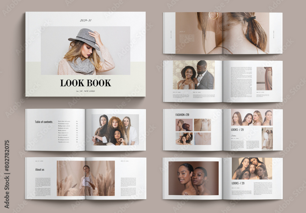 Fashion Lookbook Layout Stock Template | Adobe Stock
