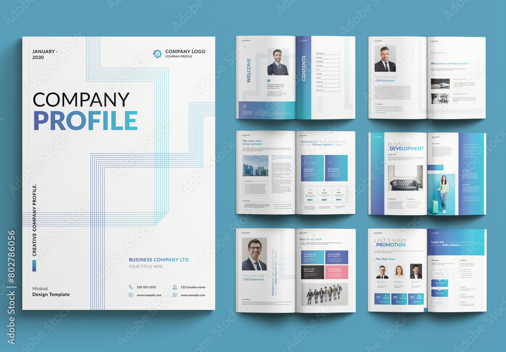 Company Profile Template Stock Template | Adobe Stock