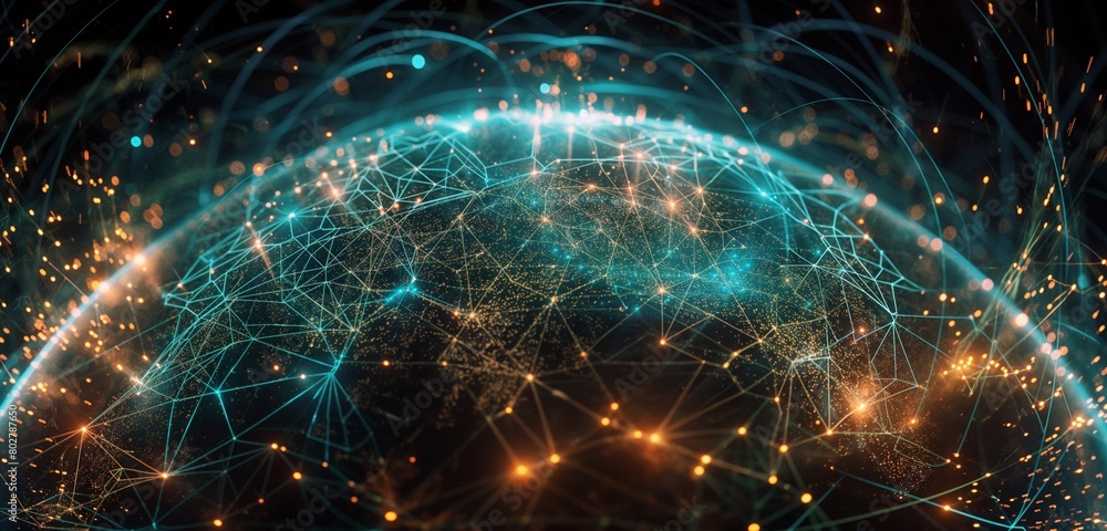 An immersive 360-degree digital dome displaying real-time internet ...