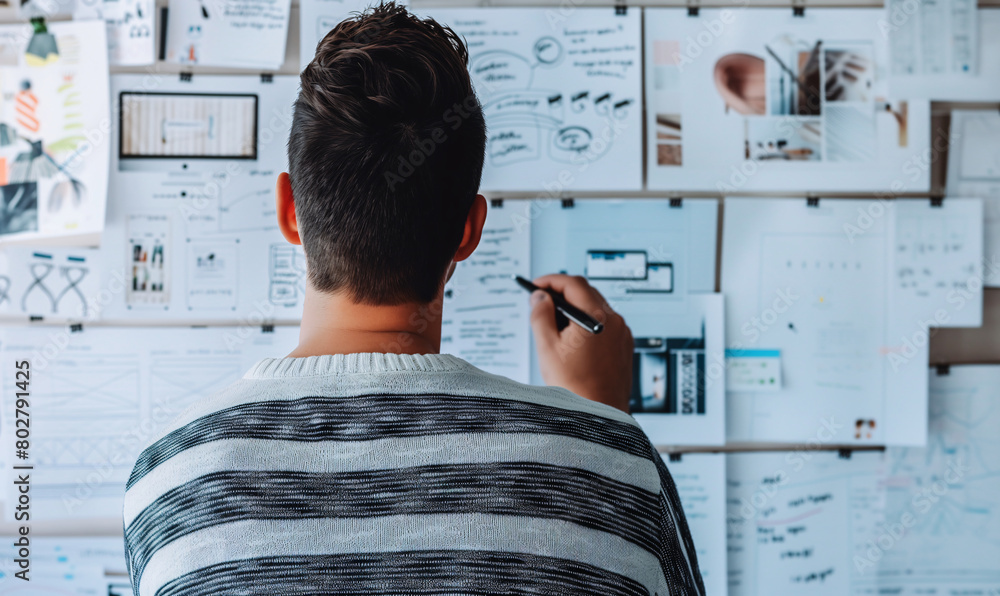 Project Management: An image of a project manager overseeing a timeline ...