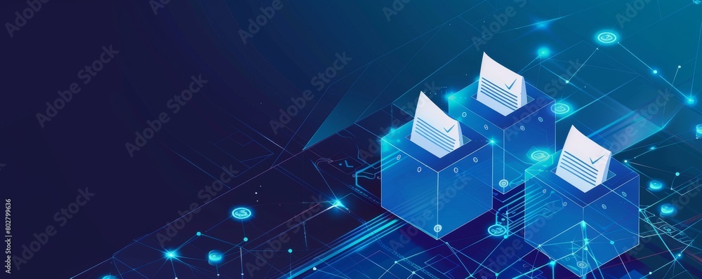 Innovative blockchain voting system concept with digital ballots and ...