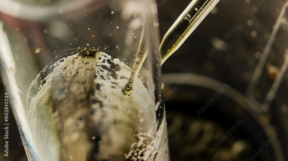 Sediment core sample being extracted, close-up, layered textures ...