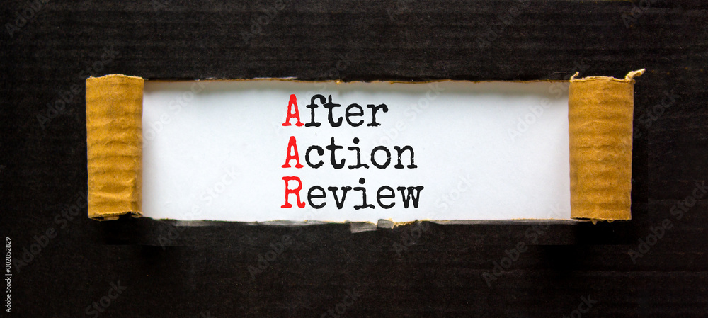 AAR After action review symbol. Concept words AAR After action review ...