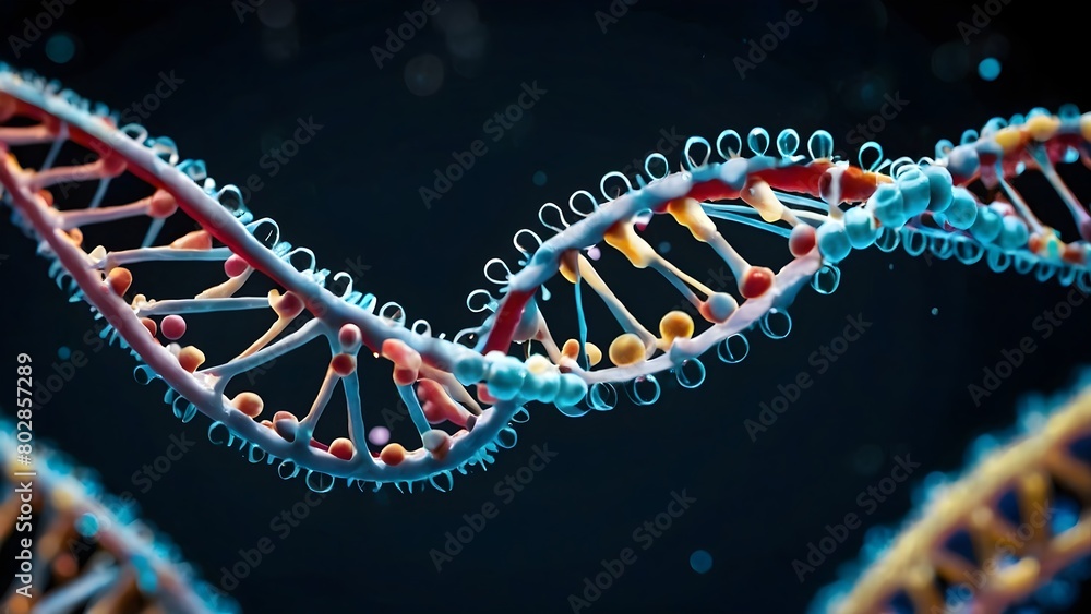 The concept of human DNA evolution in the distant future View under a ...