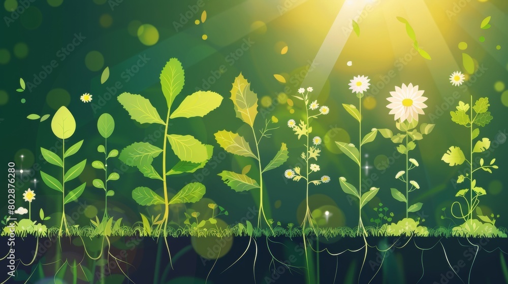 An infographic showing the stages of photosynthesis Stock Illustration ...