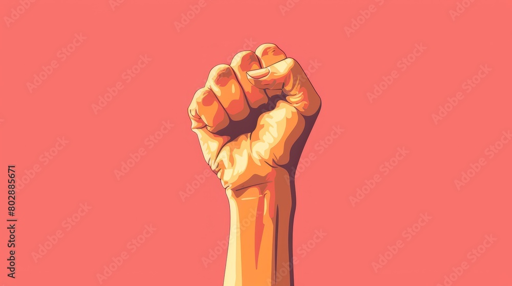 Women resist symbol. Woman fist vector illustration. Isolated ...