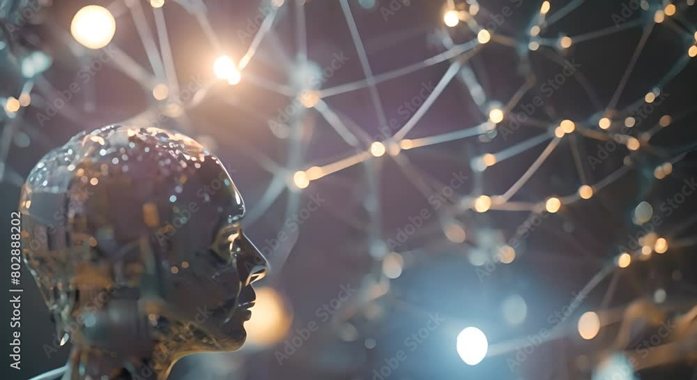 Loopable Illustrative 3D Animation of Neural Network Concept Chatbot ...