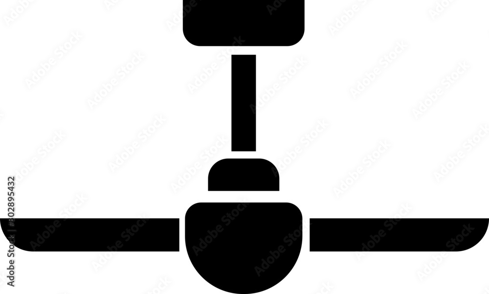 Celling fan icon in trendy Fill style. Air Fan vector illustration sign ...