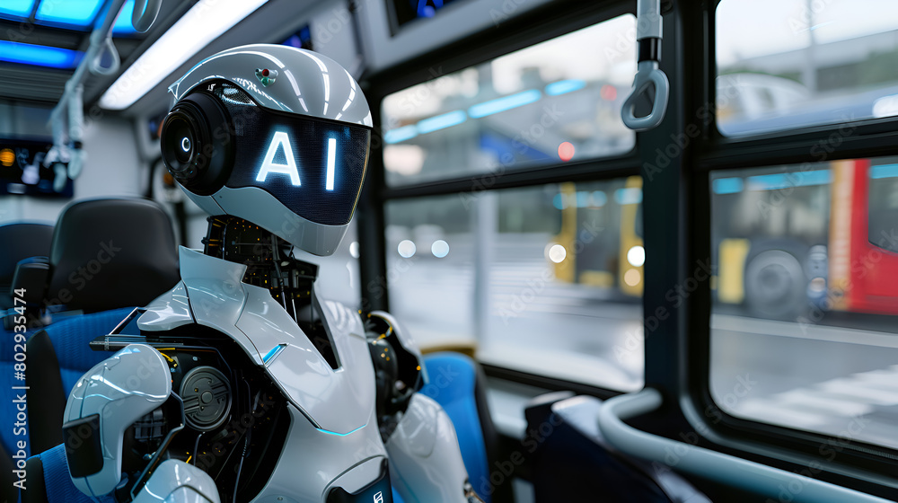 AI-Powered Robot In A Bis, Image Representing The Future AI Robotics ...