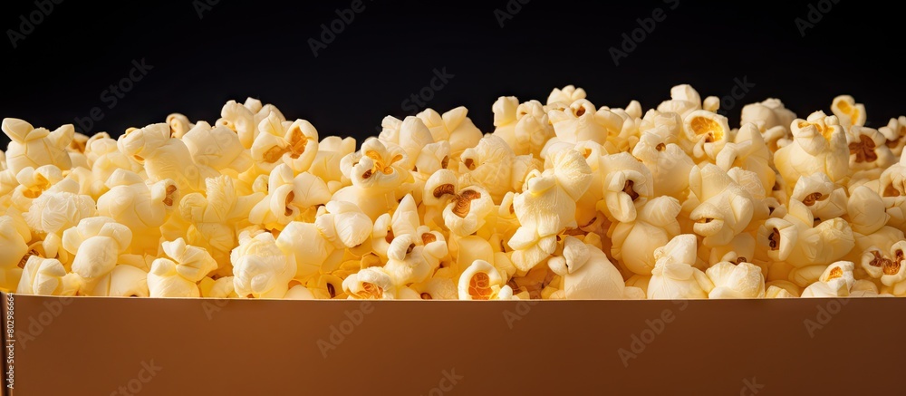 A cardboard box filled with styrofoam popcorn viewed from an angle ...