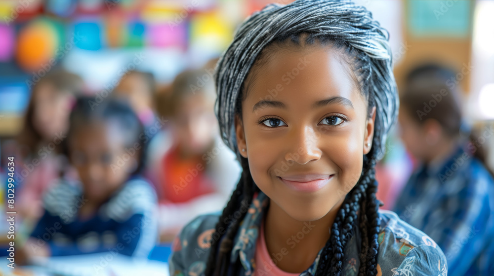 A hopeful portrayal of educational equality, showing students from all ...