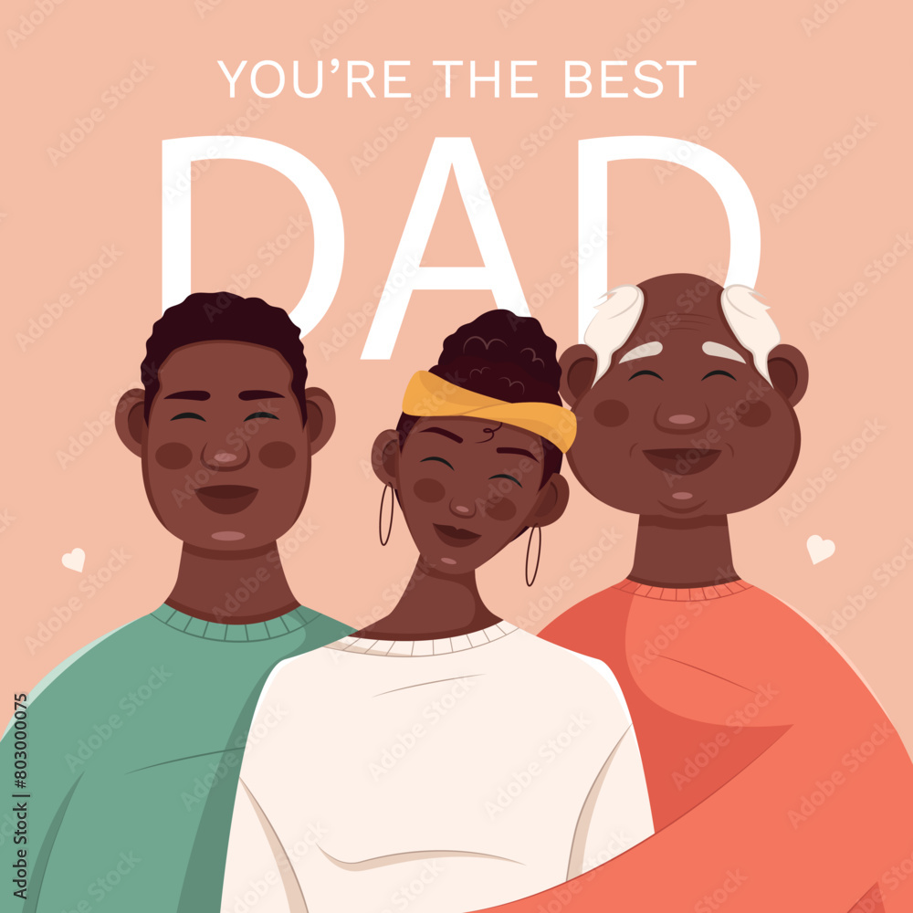 Family portrait of three male generations. Happy Father's day ...