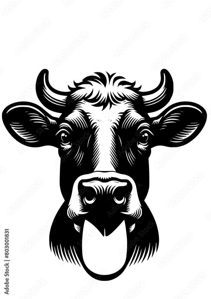 Cow SVG, Cow Face SVG, Cow Head SVG, Cow Silhouette, Cow Clipart, Cow ...
